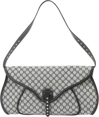Celine Sac &agrave; bandouli&egrave;re vintage Pre-owned en toile - Femme - Pre-owned - Gris - Taille: ONE Size