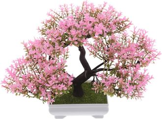 Valiclud K&uuml;Nstlicher Bonsai Baum Im Topf Realistische Kiefernpflanze Pflegeleichte Zimmerpflanze F&uuml;R Schreibtisch Wohnzimmer B&uuml;Ro Dekoration 9.06X8.66X4.72In