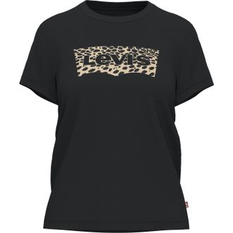 Levi's Damen The Perfect Tee T-Shirt,Batwing Leopard Caviar,XS