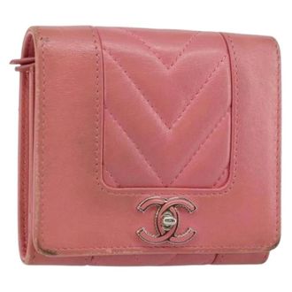 Chanel Portefeuille Vintage Pre-owned - Femme - Pre-owned - Rose - Taille: ONE Size