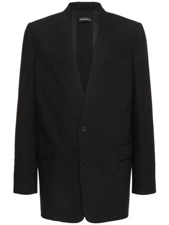 Ann Demeulemeester Blazer Cintr&eacute; En Laine M&eacute;lang&eacute;e Alain