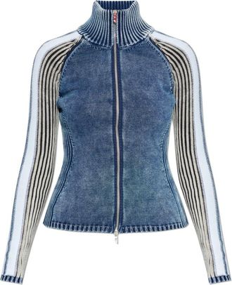 Diesel Femme, Pulls, Bleu, Taille: 42 FR M-Estrella Cardigan