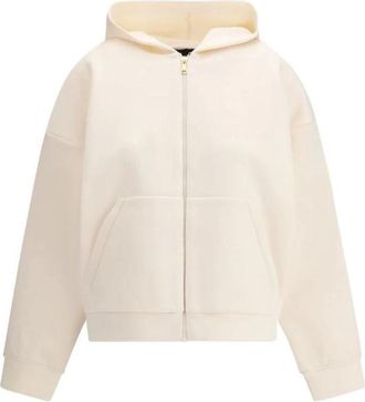 Fabiana Filippi Femme, Sweatshirts et sweats &agrave; capuche, Blanc, Taille: 38 FR SweaT-shirt en modal avec ourlet et poignets c&ocirc;tel&eacute;s