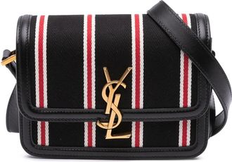 Saint Laurent Hobo Bags - Small Canvas Striped Solferino Satchel In Box - Gr. unisize - in Schwarz - f&uuml;r Damen