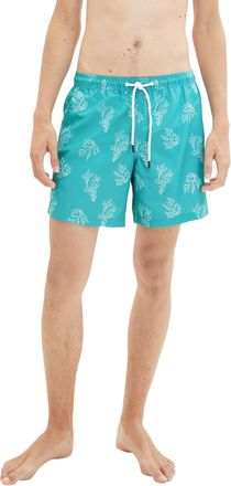 Tom Tailor Herren Badeshorts mit Muster 1035053, 31430 - green white big coral print, M
