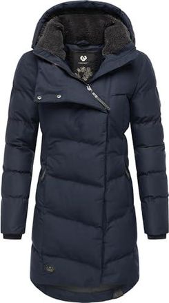 Ragwear Manteau dhiver imperm&eacute;able pour femme, long, chaud, matelass&eacute; avec capuche Pavla Intl Taille XS-6XL, Navy22., 4XL
