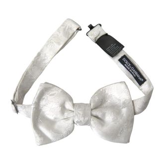 Dolce & Gabbana Blumen Seiden Fliege Herren Wei&szlig; - - Accessories - Herren - Wei&szlig; - ONE SIZE