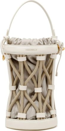 Coccinelle Femme, Sacs, Beige, Taille: ONE Size Sac seau en cuir et toile
