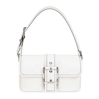 Michael Kors Femme, Sacs, Blanc, Taille: ONE Size Colby Medium Leather Shoulder Bag