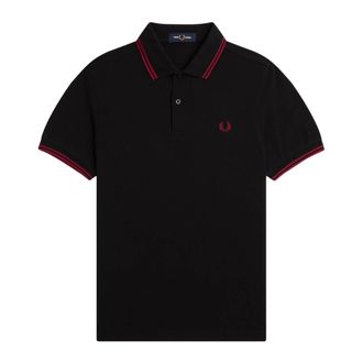 Fred Perry Klassisches Polo-Shirt mit Logo-Stickerei - - Tops - Herren - Schwarzk - 2XL