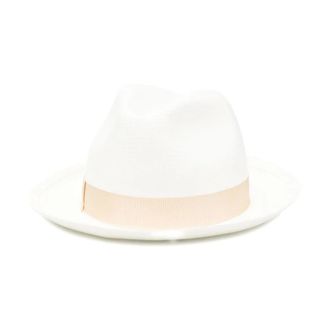 Borsalino Femme, Accessoires, Blanc, Taille: S Borsalino Hats Beige