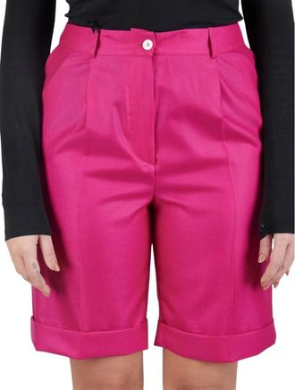 Kiton Femme, Shorts, Violet, Taille: 38 FR Cashmere Silk Short Pants