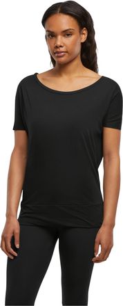 Build Your Brand Ladies Batwing Tee, Black, XS