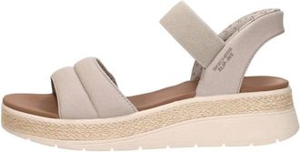 Skechers Femme, Sport, Beige, Taille: 41 EU Bobs Sun Ray Flat Sandales