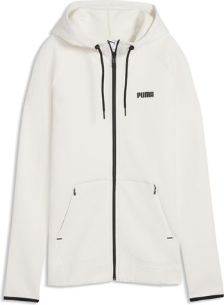 Puma Hoodie zipp&eacute; en tissu Spacer Femme, V&ecirc;tements, Blanc, S