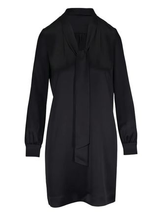 Nili Lotan tie-neck silk dress - Schwarz