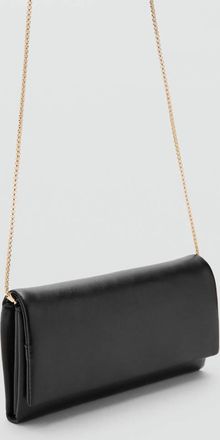 Mango Sac bandouli&egrave;re rabat noir - Femme - Taille unique - MANGO