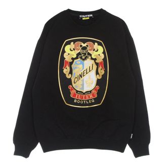 Iuter Cinelli Crewneck Sweatshirt Leicht Geb&uuml;rstet - - Sweatshirts & Hoodies - Herren - Schwarzk - XL