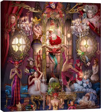 Posterlounge Zirkus des Abstrusen Leinwandbild von Ciro Marchetti 50 x 50 cm Wandbilder Wanddeko