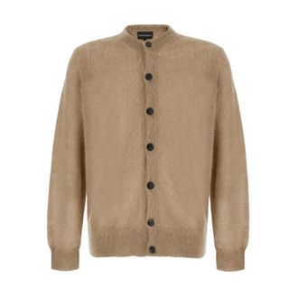 Emporio Armani Cardigan &agrave; col rond - Homme - Pulls - Beige - Taille: L