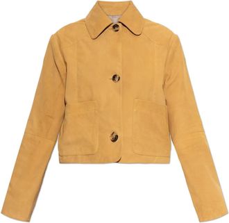 Paul Smith Femme, Vestes, Beige, Taille: 40 FR Suede Jacket
