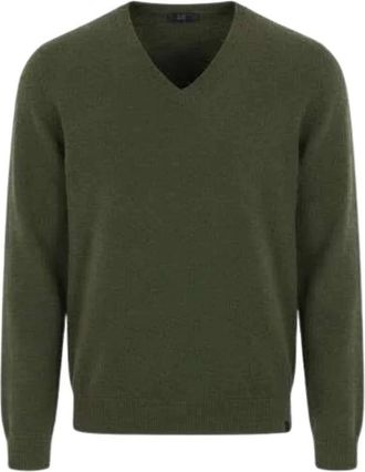 Fay Pull V col en V - Homme - Pulls - Vert - Taille: S
