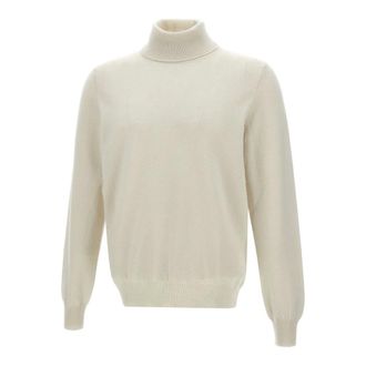 Gran Sasso Homme, Pulls, Blanc, Taille: 3XL Pull &agrave; Col Roul&eacute; en Cachemire, Cr&egrave;me, Chaud