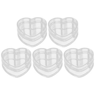 Hemobllo 5 St&uuml;ck Kleine Transparente Herz Geschenkboxen aus Robustem Material Vielseitig f&uuml;r Gastgeschenke Schmuck und S&uuml;&szlig;igkeiten f&uuml;r Hochzeit Geburtstag Vale