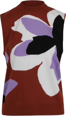 Plan C Plan C, Femme, Tops, Multicolore, Taille: 38 FR D&eacute;bardeur en coton avec incrustations florales