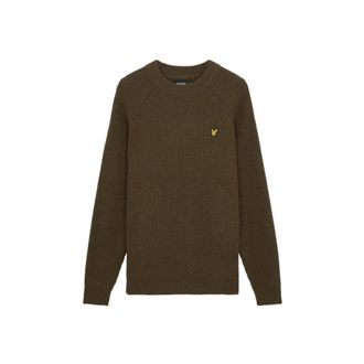 Lyle & Scott Homme, Pulls, Vert, Taille: L Shaker Stitch Mock Neck