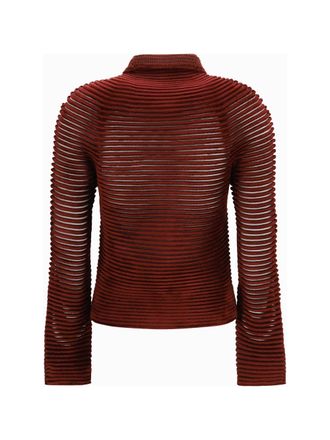 Giorgio Armani Ribbed Wool Blazer - Red