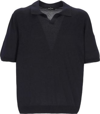 Gran Sasso Homme, Tops, Noir, Taille: L 597 Tennis Polo