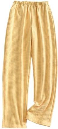 Generic Pantalon de pyjama pour femme en coton confortable &agrave; carreaux avec poches, pantalon de d&eacute;tente ample et d&eacute;contract&eacute; pour la maison, v&ecirc;tement de nuit p