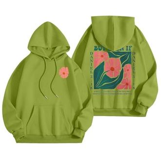 Generic Sweat &agrave; capuche imprim&eacute; tendance pour la Saint-Valentin 2026 (2), Vert, XXL