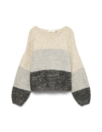 Vero Moda Damen Vmjenna Ls Boatneck Pullover PRM, Oatmeal, XS