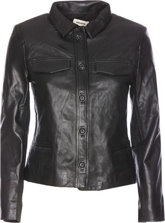 Zadig&Voltaire veste Liam en cuir - Noir