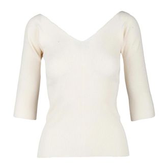 Max Mara Damen, Strickwaren, Weiß, LGröße