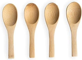 Sagaform Ellen L&ouml;ffel-Set 4-teilig aus Holz in der Farbe Braun, Ma&szlig;e: 10,5cm x 3cm, 5018341