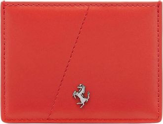 Ferrari Homme, Accessoires, Rouge, Taille: ONE Size Smooth Leather Card Holder