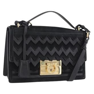 Ferragamo Pre-owned Gancini Umh&auml;ngetasche - - Pre-owned - Damen - Schwarzk - ONE SIZE