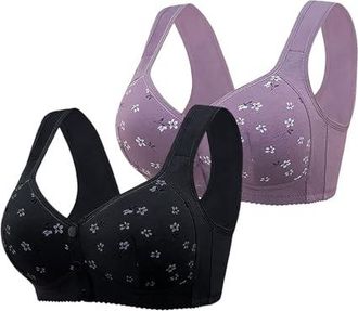 Generic Autres col d&eacute;quipe confortable et confortable... la poitrine, sous-v&ecirc;tements fronc&eacute;s, doux, doux pour la peau, boucle ouverte sur le devant, 2 pi&egrave;ces,