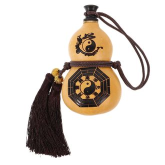 Hemobllo Tragbarer Nat&uuml;rlicher Weink&uuml;rbis Trinkbeh&auml;lter mit Dicht Schlie&szlig;endem Deckel Glatten Kanten und Dekorativer K&uuml;rbisflasche f&uuml;r Zuhause und Outdoor