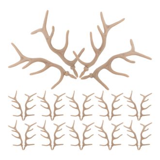 Valiclud OKUMEYR 12 Paare Kunststoff-geweihzweige DIY Bastelset Schneemann-h&auml;nde Vintage Weihnachtsdekoration Handgefertigte Rentiergeweihe f&uuml;r Heim Shop Hotel