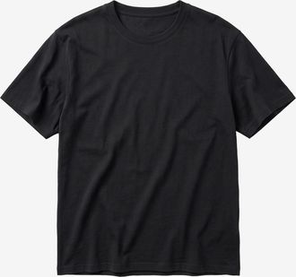 Knowledge Cotton Apparel Herren vegan T-Shirt Merzerisiert Schwarz Jet