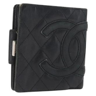 Chanel Portefeuille Vintage en Cuir Pr&eacute;-owned - Femme - Pre-owned - Noir - Taille: ONE Size