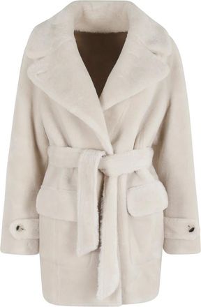 Urban Code Femme, Vestes, Blanc, Taille: 44 FR Veste réversible crème avec col Revere