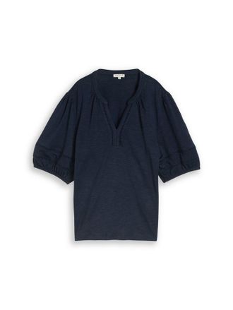 Tom Tailor T-Shirt T-Shirt (im Einserpack) Blusenshirt mit Spitzendetails