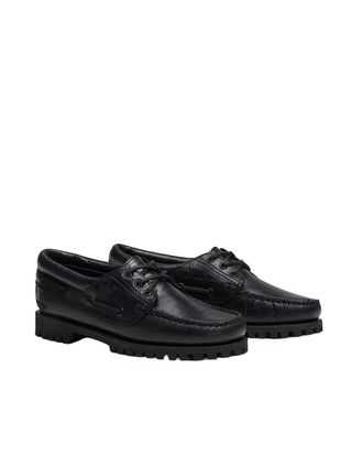 Timberland Leather Boat Shoe Loafer - Black