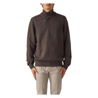 Fay Homme, Pulls, Brun, Taille: XL Lupetto Gancio