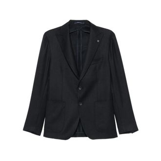 Tagliatore Homme, Vestes, Bleu, Taille: M Herringbone Jacket